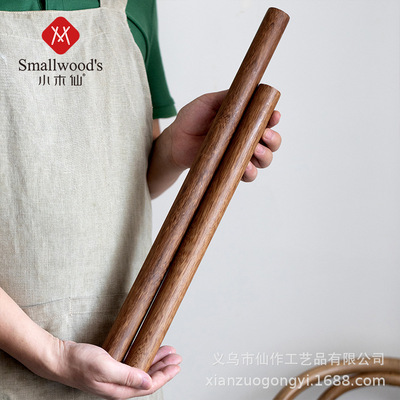 Xiaomuxian solid wood rolling pin for household use, unpainted and wax free chicken wing wood rolling pin, mahogany rol
