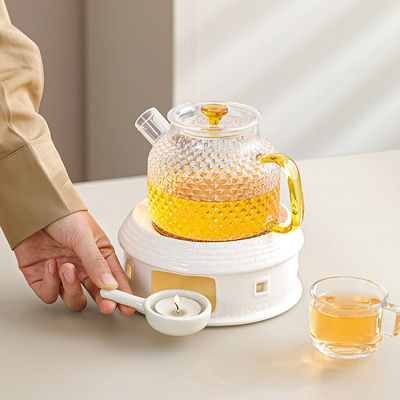 Candle heating tea stove, ceramic household insulation stove, heating and boiling tea warmer, restaurant hotel tea stove