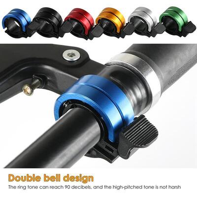 Dual-Ring Bicycle Bell Aluminum Alloy MTB Bike Safety Warnin