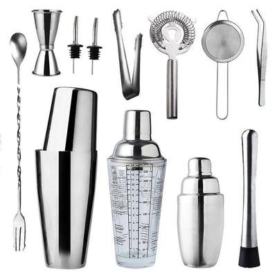 Bartender Kit 9 Piece Boston Cocktail Shaker Stainless Steel