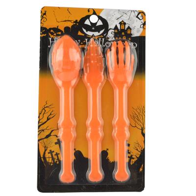 Halloween party table setting plastic cake fork set 蛋糕叉