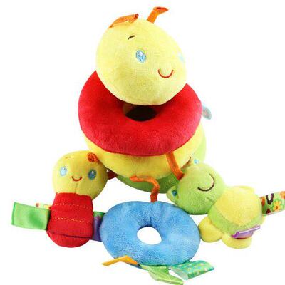 Baby Twist Rattle Toy Hanging Around Stroller Playmat Soft
