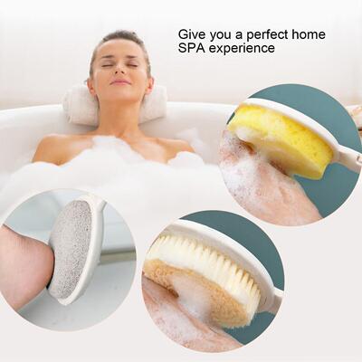 Long Handle Shower Sponge Brush Back Scrubber Body Foldable