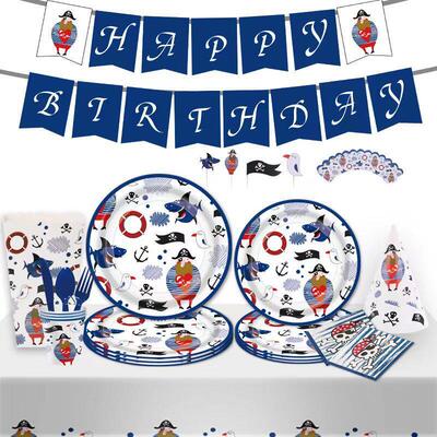 Cartoon Pirate Birthday Party Supplies 卡通海盗生日派对用品