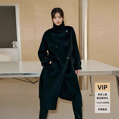 双面羊绒大衣中长款毛呢外套女