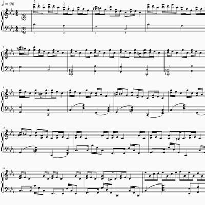 克罗地亚狂想曲Croatian Rhapsody 五线谱 钢琴谱 纯音乐先听再买