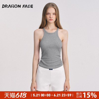 【明星同款】龙脸DRAGON FACE 罗纹细带背心修身背心网球运动背心