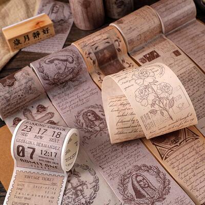 European Vintage Plant Washi Tape Stickers Junk Journal Ange