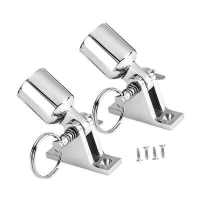 2Pcs Deck Hinges and Eye End Caps Top Hardware Fits 1 inch