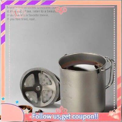 750Ml Pure Titanium Coffee Cup French Press Coffee Pot With