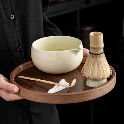日式抹茶碗打抹茶宋代点茶工具陶瓷茶碗茶杯搅拌抹茶刷茶筅套装