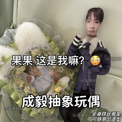 成毅老鼠干周边抽象玩偶可动人偶小人干棉花娃娃生日礼物可定制