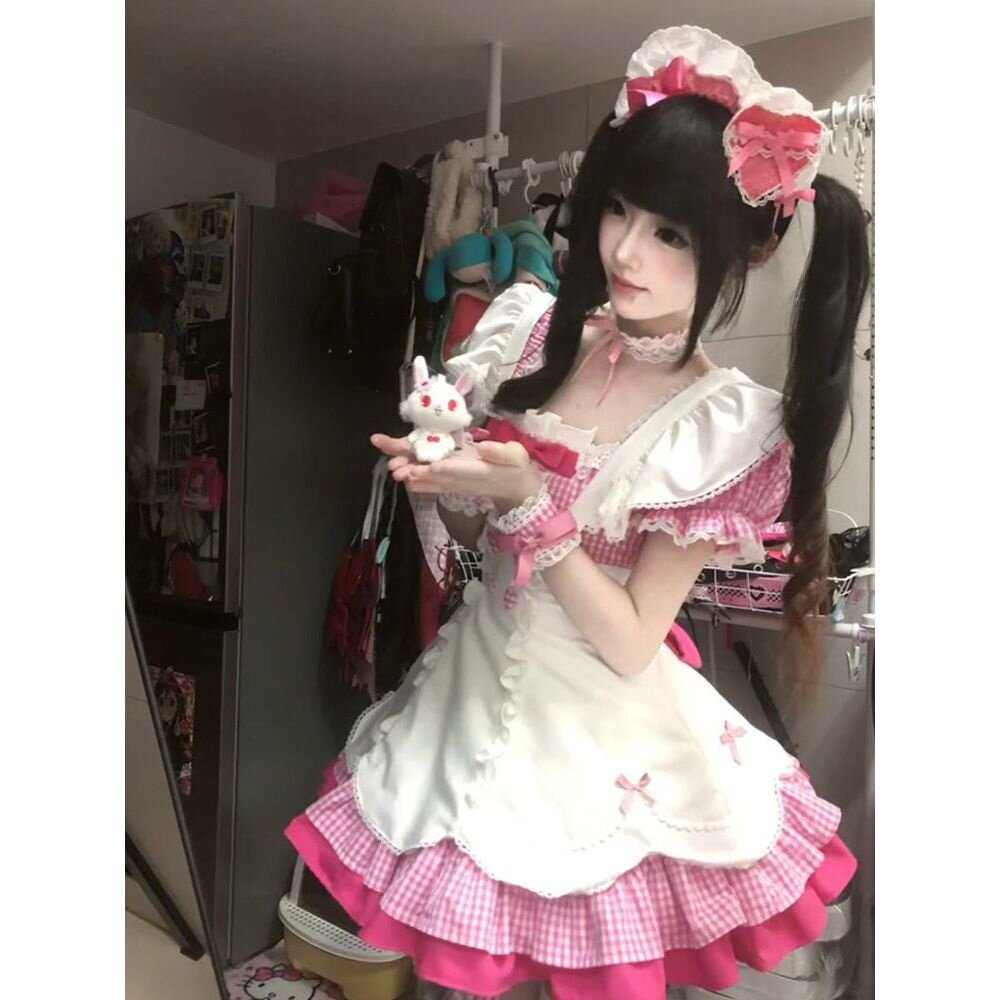 现货甜心女仆甜美可爱萝莉风女仆装新款日系小围裙lolita连衣裙女