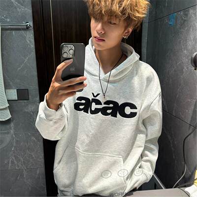 美式国潮简约字母刺绣连帽