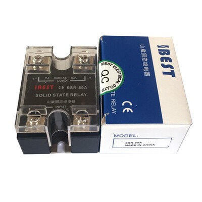 三相固态继电器80ADC12V直流控交流AC380V固态继电器SSR 山崴