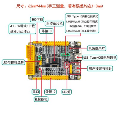 国民 N32G030C8L7开发板学习板核心板评估板最小系统板替换STM32F