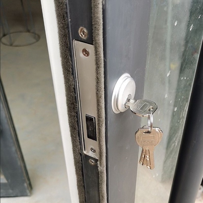窗斜舌平头型554包框锁圆柱铝合金门锁芯不锈钢地弹簧肯德基门