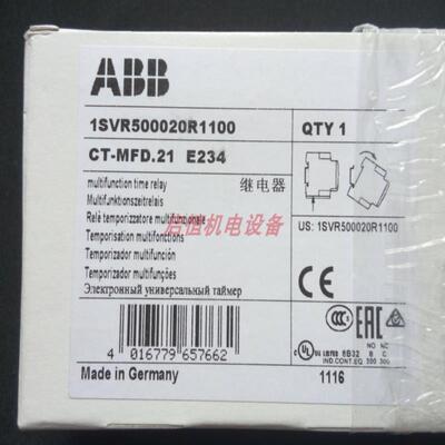 ABB时间继电器 CT-MFD.21 E234 12-240V，1SVR500020R1100议价