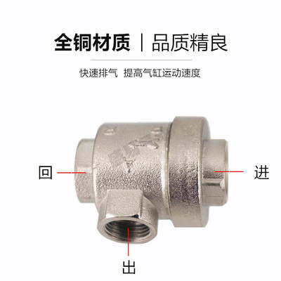 气缸快速排气阀BQE-02 BQE-03 BQE-04急速快排阀 2分3分4分泄气阀