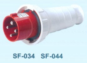 SFE上丰工业插头SF-034 63A四极插头 IP67四芯插头 AC380-415V
