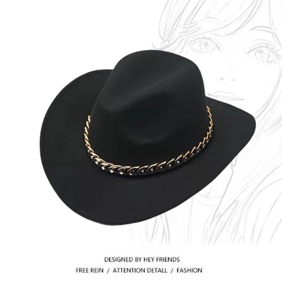 西部牛仔帽 men and women's hat western cowboy jazz sun hat