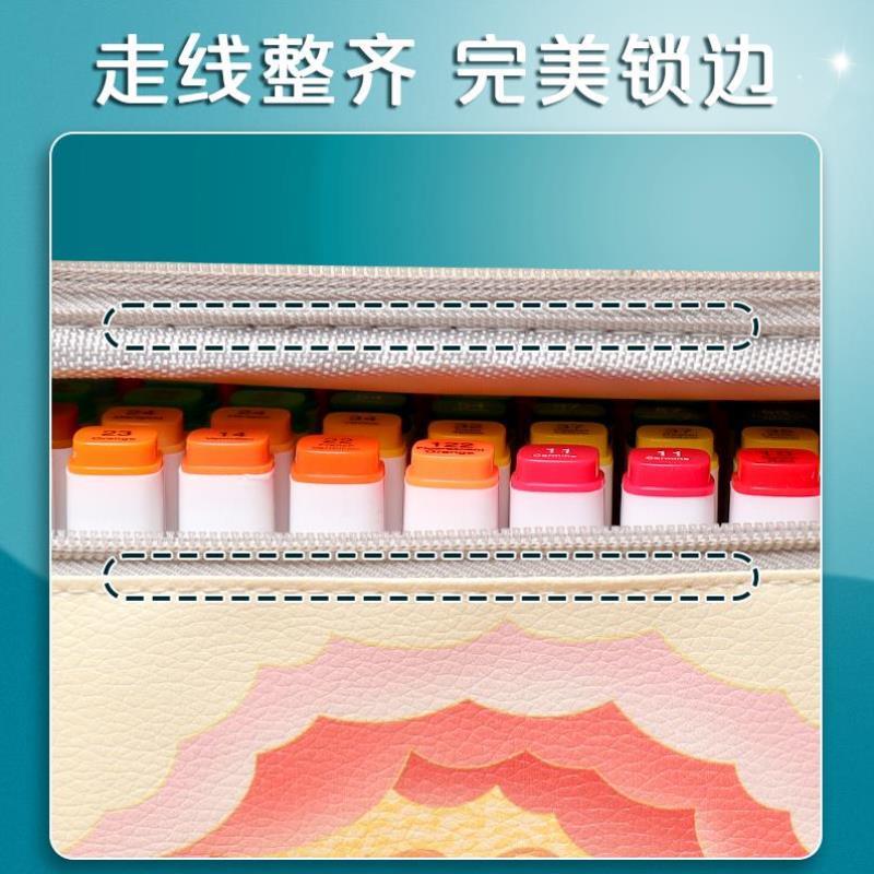 国潮系列笔袋文具袋女孩款马克笔收纳袋专用大容量便携手提装马克