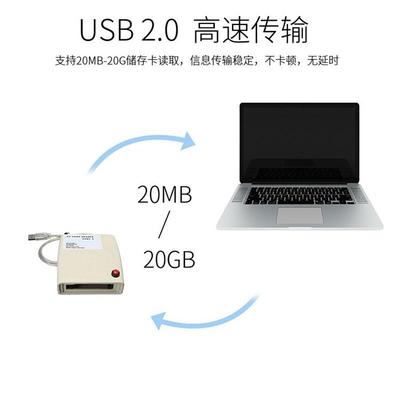 工业USB 2.0转PCMCIA读卡器 DISK卡直读ATA卡68针PCMCIA口读卡L