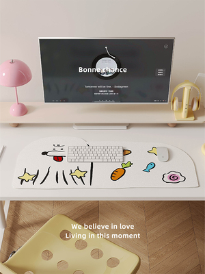 可爱小狗超大鼠标垫女生