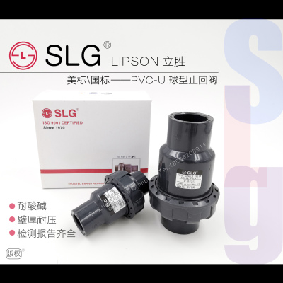 UPVC止回阀SLG立胜国标美标英制日标化工管单向阀逆止阀环琪通用