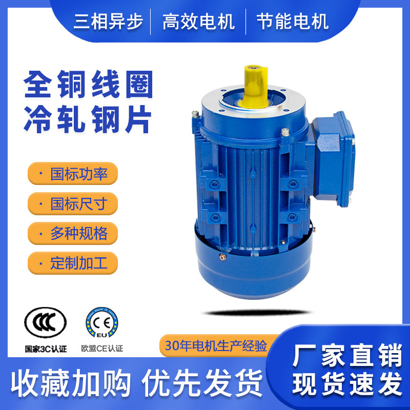 YE5/YE4高效节能电机3KW机械设备用YE3-100L-2三相异步电动机380V