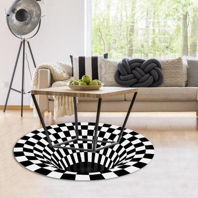 Mandala Alfombra 3D Three-dimensional Black&White St