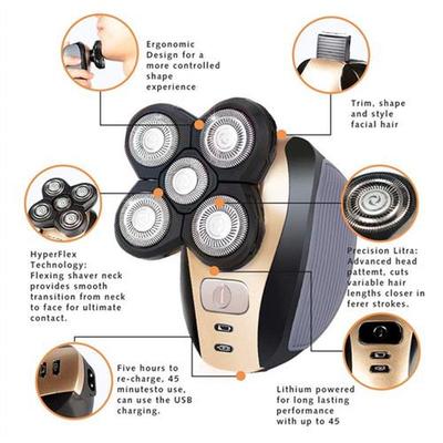 5-in-1 Electric Shaver for Men 4D Floating Head Shavers for