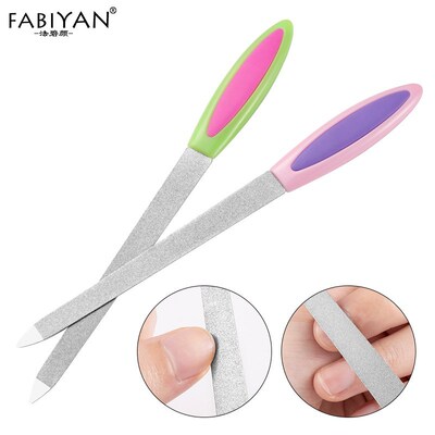 Double Sides Metal Nail Art File Buffer Grinding Rod Scrub