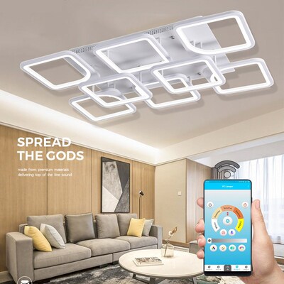 IRALAN modern LED ceiling lights app remote control dimmable