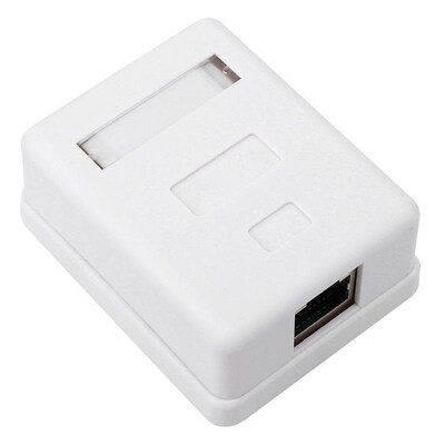 2PCs Network Box Cat.5e Single-Port Desktop Wiring Accessory