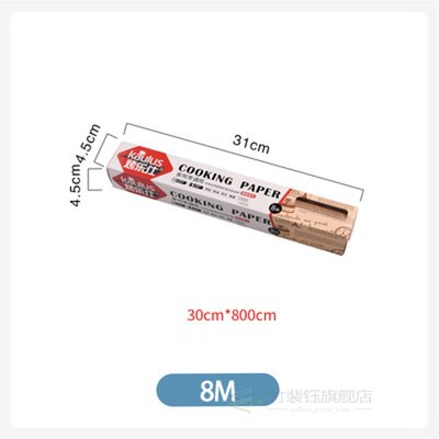 8M Parchment Oil Paper Baking Tools Food Grade Bread Burger