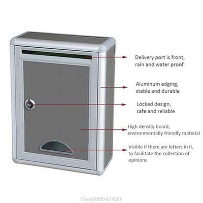 Vintage Aluminum Alloy Lockable Secure Mail Letter Post Box