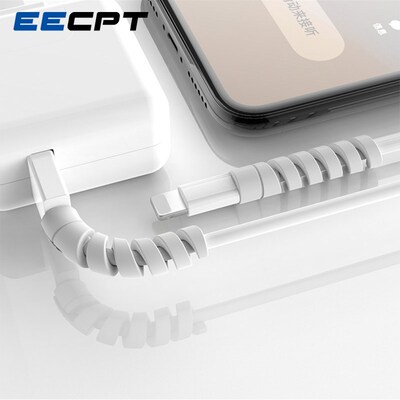 Cable Protector for iPhone XS X 8 7 6 Spring Twine Bobbin Wi