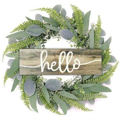 Welcome Sign Plaque  Wooden Hanging Plaque Owls Shape Sign