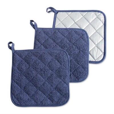 3pcs  2in1 Pot Holders Oven Mitts Cotton Mat Kitchen