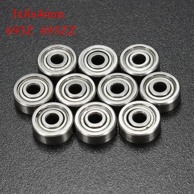 10pcs 693ZZ Miniature Ball Bearings 3x8x4mm Small Double Shi