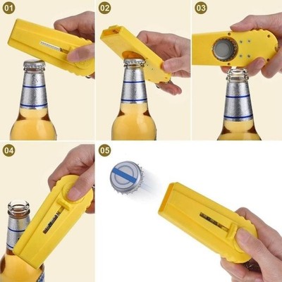 1pcs Flying Beer Drink Bottle Opener Cap Launcher Top Shoote