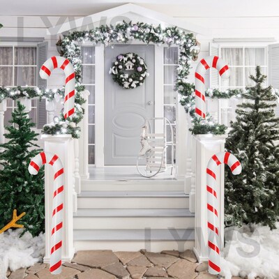 6Pcs/Set Christmas Canes Christmas Decoration For Home Outdo