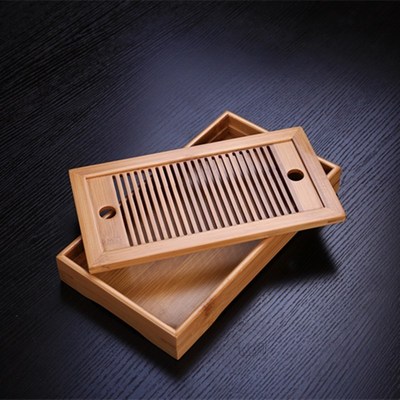 Bamboo Tea Tabl Tray High Quality 25*14*3.5cm Chinese Solid