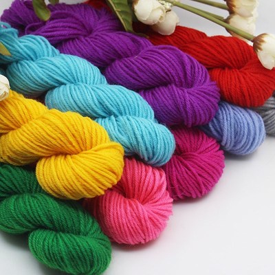 25g/ball Thick Dyed Yarn Cotton Blended Wool Anti-Pilling Cr