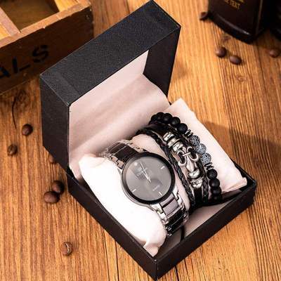 3-piece men's watch gift box for birthday gift手表礼
