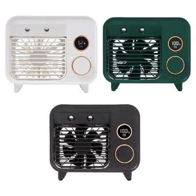 Mini Air Conditioner Fan with Light 5 Speed Portable Strong