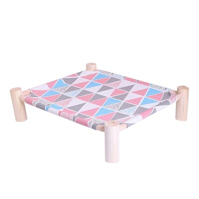 Pet Cat Bed House Cat Hammocks Bed Wood Canvas Cat Lounge Be