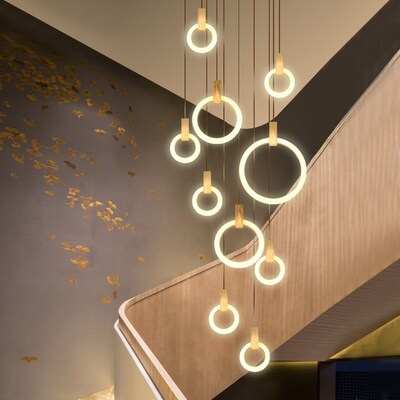 Modern Wood Chandelier Lighting Led Chandeliers  Living room