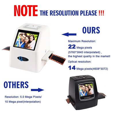 High Resolution 22 MP 35mm Negative Film Scanner 110 135 126
